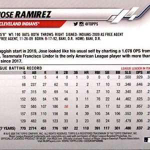 2020 Topps #374 Jose Ramirez NM-MT Cleveland Indians Baseball