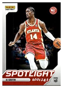 aj griffin rc 2022-23 panini instant spotlight rookies /965#16 hawks nm+-mt+ nba basketball