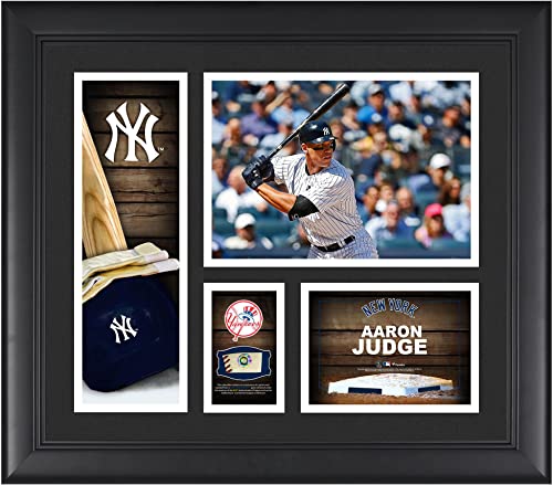 Aaron Judge New York Yankees Framed 15" x 17" Player Collage with a Piece of Game-Used Baseball - MLB Game Used Baseball Collages