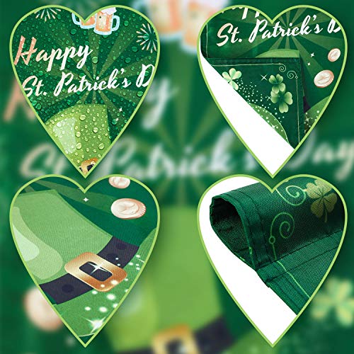 Chuangdi Happy St Patricks Day Garden Flag Spring Double Sided Saint Patty's Day Flag House Yard Shamrocks Flag for Terraces Porches Yards Holiday Decor Gifts (12 x 18 Inch)