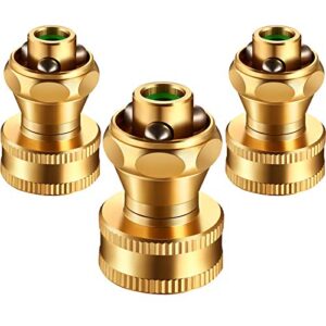 3 pack brass nozzle power brass nozzle hose nozzle, adjustable twist sprayer for garden