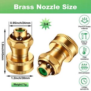 3 Pack Brass Nozzle Power Brass Nozzle Hose Nozzle, Adjustable Twist Sprayer for Garden