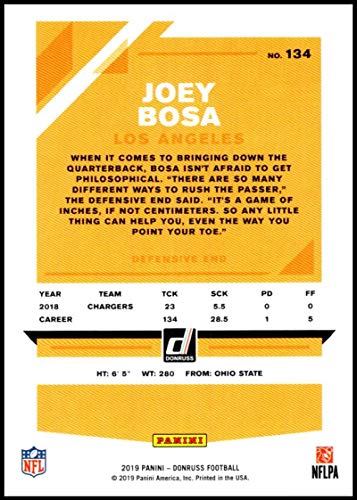 2019 Donruss #134 Joey Bosa NM-MT Los Angeles Chargers Officially Licensed NFL Trading Card