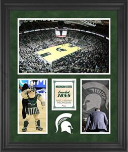 michigan state spartans framed 20″ x 24″ breslin student events center 3-opening collage – college team plaques and collages