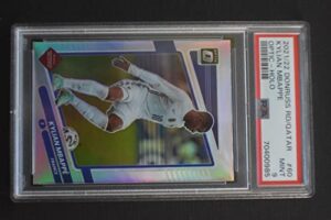 kylian mbappe 2021-22 panini donruss optic road to fifa world cup qatar soccer card #60 holo prizm parallel psa graded mint 9 paris saint-germain psg france