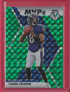 2020 panini mosaic mosaic reactive green #296 lamar jackson mvp