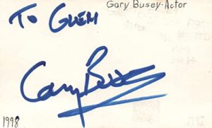 gary busey actor movie tv autographed signed index card jsa coa