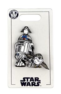 disney pin – star wars – r2-d2 and porg swivel