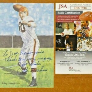 Otto Graham Cleveland Browns For NFL Art Card Autographed Signed JSA COA