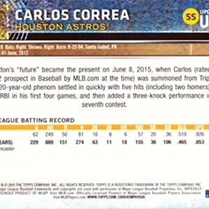 2015 Topps Update Baseball #US174 Carlos Correa Rookie Card - His official Topps Rookie Card!