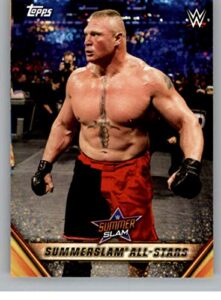 wrestling wrestling 2019 topps summerslam mr. summerslam #mss-2 8/19/12 brock lesnar def. triple h #mss-2 nm near mint