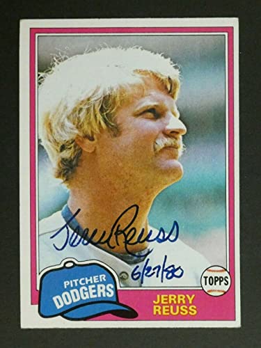 Jerry Reuss Signed Baseball Card with JSA COA