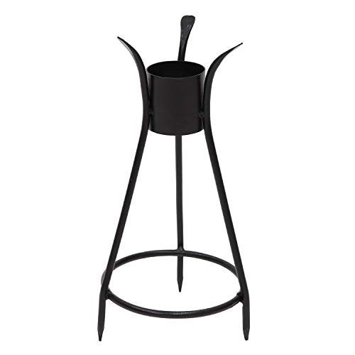 Achla Designs GBS-14S Trestle III Spiked Globe Stand, Black