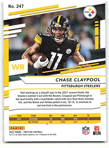 2022 Panini Prestige #247 Chase Claypool NM-MT Pittsburgh Steelers Football