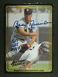 bobby richardson signed baseball card with jsa coa