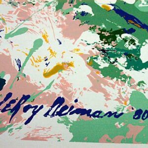 LEROY NEIMAN DOWNHILL SKIER PLATE SIGNED VINTAGE