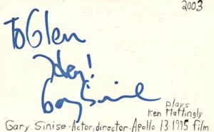 gary sinize actor director apollo 13 movie autographed signed index card jsa coa