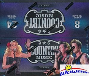 2015 panini country music massive factory sealed 24 pack retail box with 192 cards! look for autograph & memorabilia from the hottest names in country music! wowzzer!