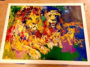 leroy neiman lions pride 1977 poster