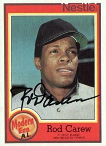 rod carew baseball autographed signed card with jsa coa