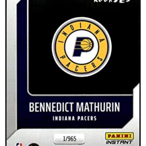 BENNEDICT MATHURIN RC 2022-23 Panini Instant Spotlight Rookies /965#6 Pacers NM+-MT+ NBA Basketball