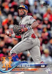 2018 topps #345 jose reyes new york mets baseball card