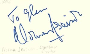 norman jewison legendary director movie tv autographed signed index card jsa coa