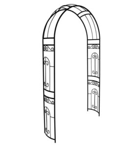 scendor wedding arch garden arbor curved metal durable iron garden arch trellis for climbing plants outdoor ceremony