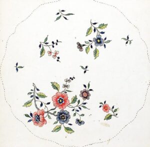 an original design for a porcelain plate