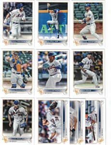 new york mets / 2022 topps baseball team set (series 1 and 2) with (20) cards. plus 2021 topps mets baseball team set (series 1 and 2) with (24) cards. ***includes (3) additional bonus cards of former mets greats dwight gooden, david cone and darryl straw