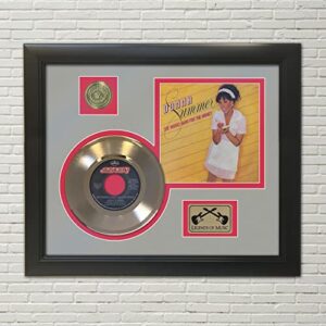 donna summer she works hard for the money framed picture sleeve gold 45 record display