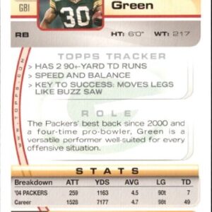 2005 Topps Total Football Card #321 Ahman Green