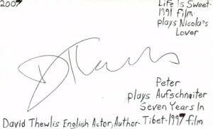 david thewlis english actor for harry potter autographed signed index card jsa coa