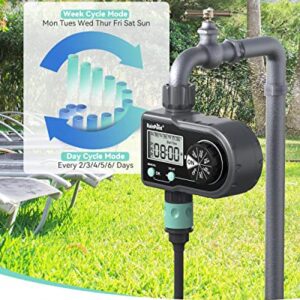 RAINPOINT Sprinkler Timer, Hose Timer with 3 Individual Programs, Water Timer for Garden Hose Faucet, Programmable Automatic/Manual Irrigation System, for Specific Days or Daily Outdoor Lawn Watering