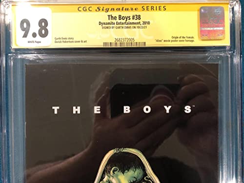 GARTH ENNIS SIGNED THE BOYS #38 CGC 9.8 SS COMIC BOOK CBCS PREACHER ALIEN HOMAGE