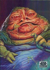 2021 topps chrome star wars galaxy #85 a hutt called jabba ed repka star wars card