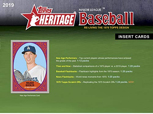 2019 Topps Heritage Baseball Hobby Box (24 Packs/9 Cards: 1 Autograph or Relic)