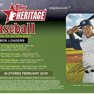 2019 Topps Heritage Baseball Hobby Box (24 Packs/9 Cards: 1 Autograph or Relic)