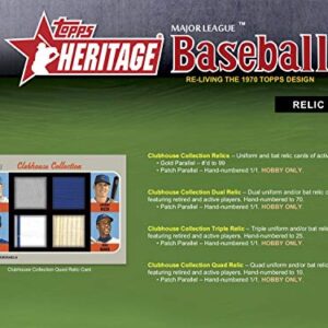 2019 Topps Heritage Baseball Hobby Box (24 Packs/9 Cards: 1 Autograph or Relic)