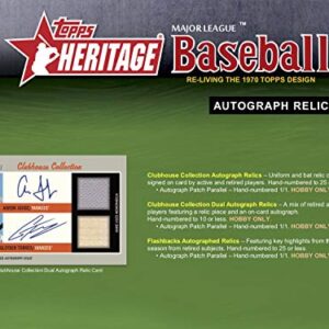 2019 Topps Heritage Baseball Hobby Box (24 Packs/9 Cards: 1 Autograph or Relic)