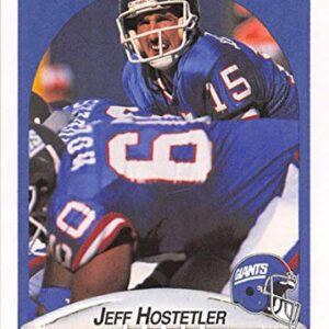 1990 Fleer Football #67 Jeff Hostetler RC Rookie Card New York Giants Official NFL Trading Card From Fleer