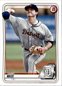 2020 bowman prospects #bp-142 casey mize detroit tigers rc rookie mlb baseball trading card