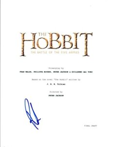 richard armitage signed the hobbit the battle of the five armies movie script vd