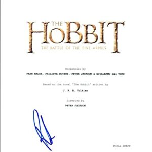 Richard Armitage Signed THE HOBBIT THE BATTLE OF THE FIVE ARMIES Movie Script VD