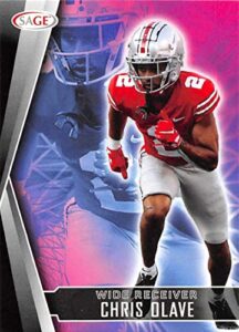 2022 sage hit draft low series #8 chris olave ohio state buckeyes prospect football trading card in raw (nm or better) condition