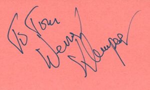 werner klemperer actor singer tv movie autographed signed index card jsa coa