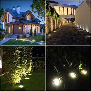 Rayolon Solar Ground Lights, Waterproof Solar Garden Lights, Upgraded Outdoor Garden Waterproof Bright in-Ground Lights, Landscape Lights for Pathway,Yard,Deck,Lawn,Patio,Walkway (12 Pack Warm Light)