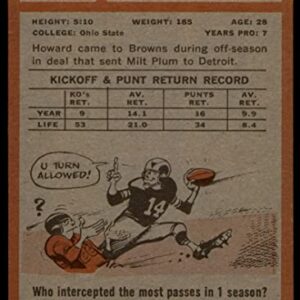 1962 Topps # 26 Howard Cassady Cleveland Browns-FB (Football Card) EX/MT Browns-FB Ohio St