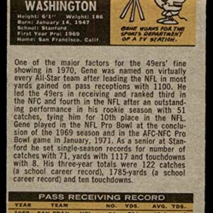 1971 Topps # 165 Gene Washington San Francisco 49ers (Football Card) VG 49ers Stanford