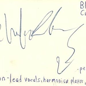 Chris Robinson Lead Vocals Black Crowes Rock Band Signed Index Card JSA COA